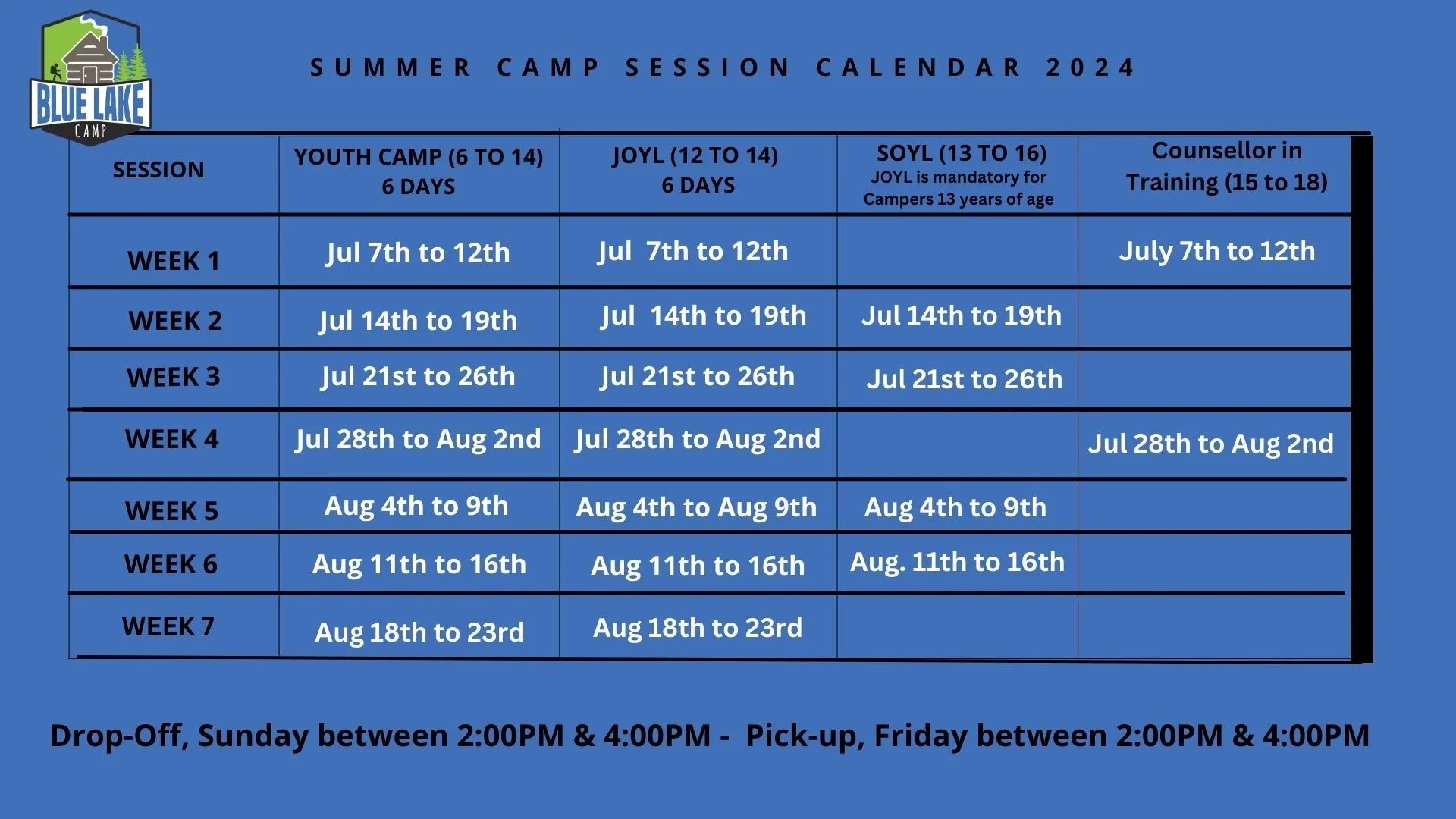 Registration & Camp Information — Columbia Outdoor School & Blue Lake Camp