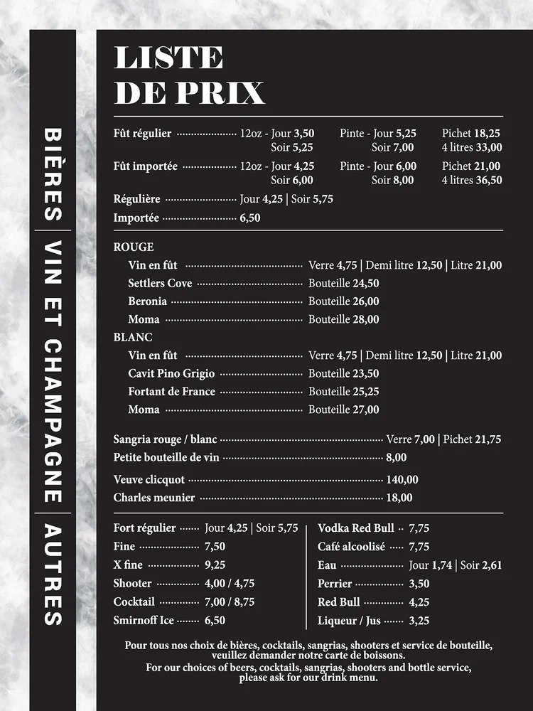 Drinks — Le Skratch