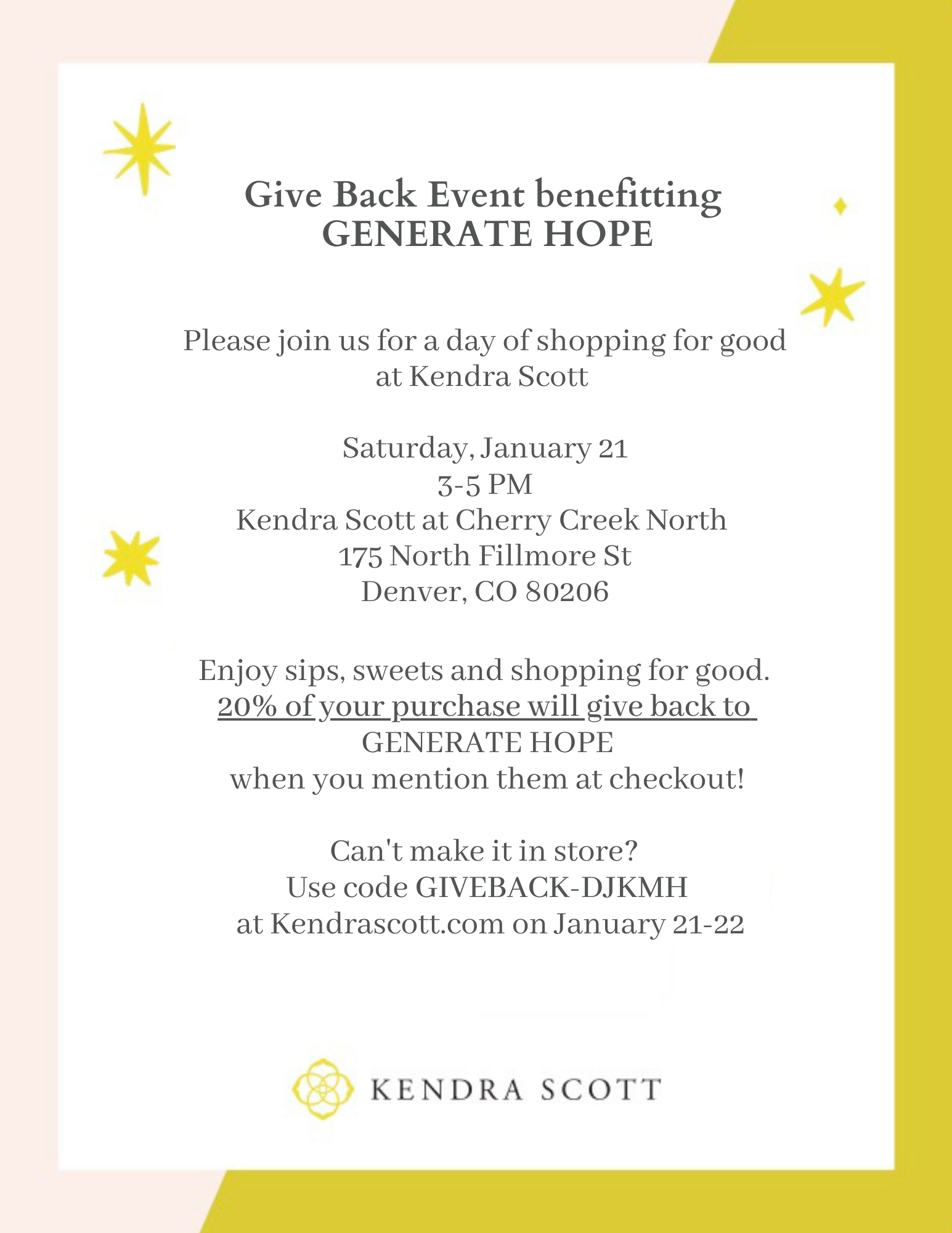 Upcoming Events — GenerateHope