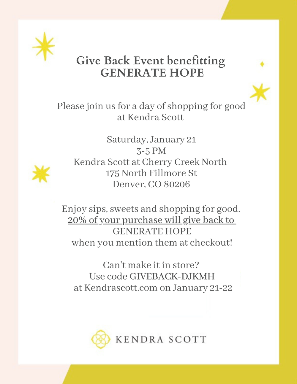 Upcoming Events — GenerateHope