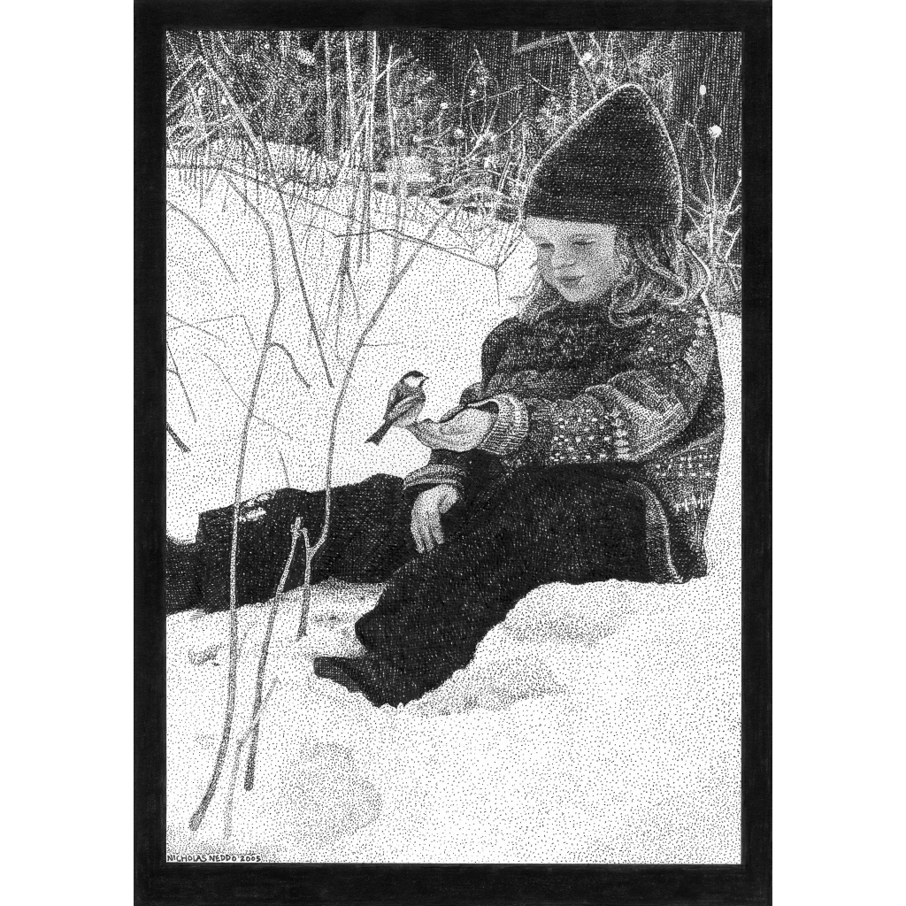Child and Chickadee, Nick Neddo Books & ArtNick Neddo eartharts—The ...
