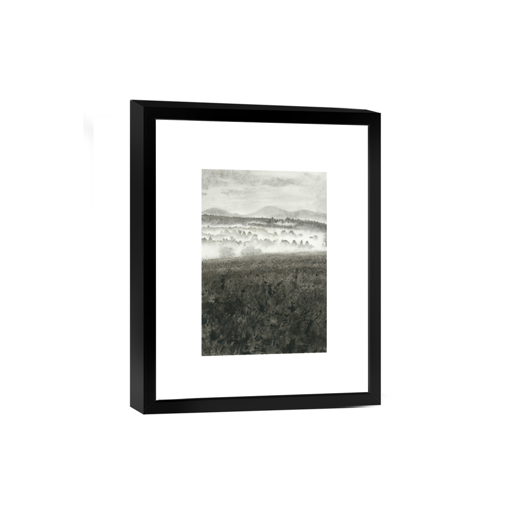 Black Picture Frame With Mat Png