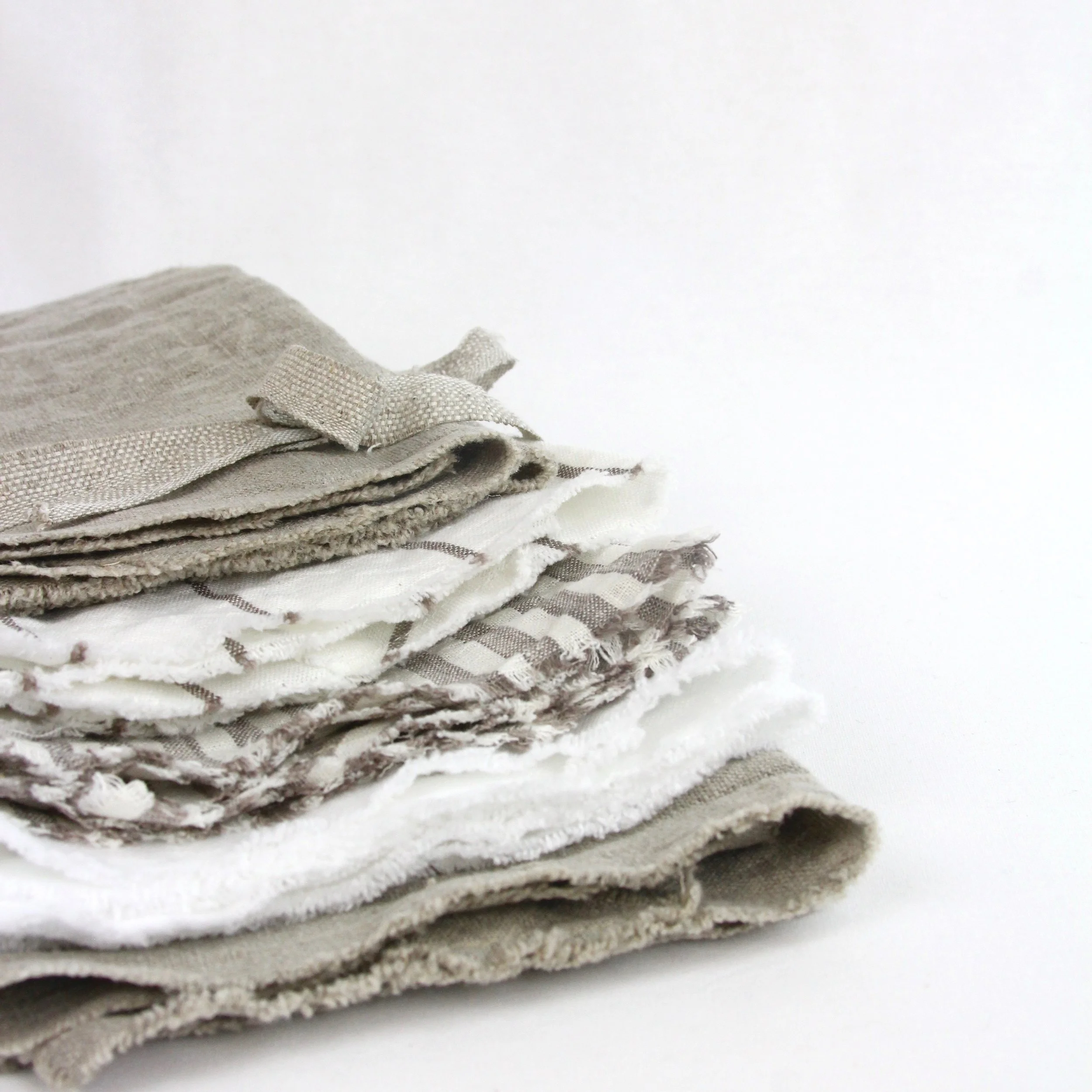 Linen Tea Towel, Handmade, Fringe, Raw Edge, small shop, — Made on 23rd