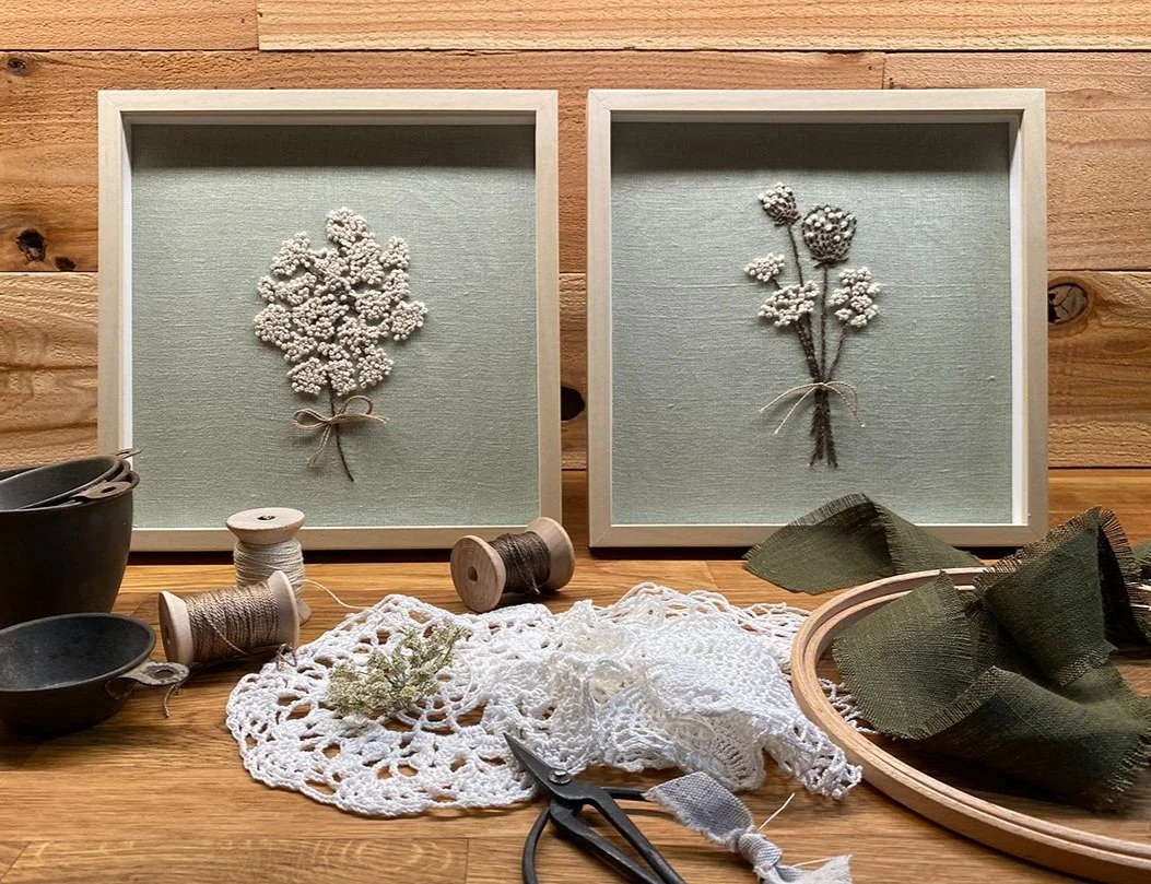 Queen Anne's Lace & Embroidery Pattern — Made on 23rd