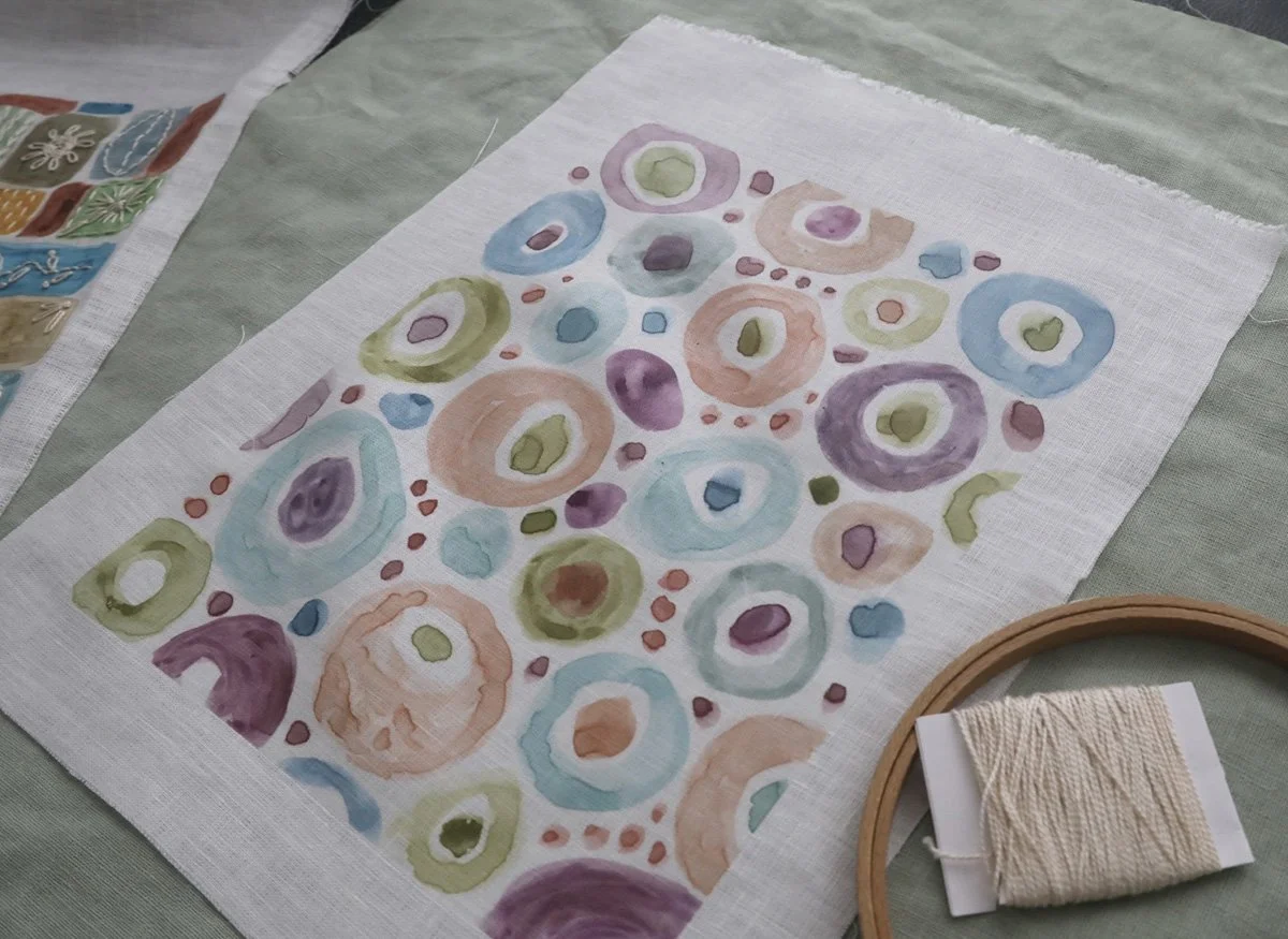 Create Your Own Watercolor Fabric with T-Shirt Transfers — Made on 23rd
