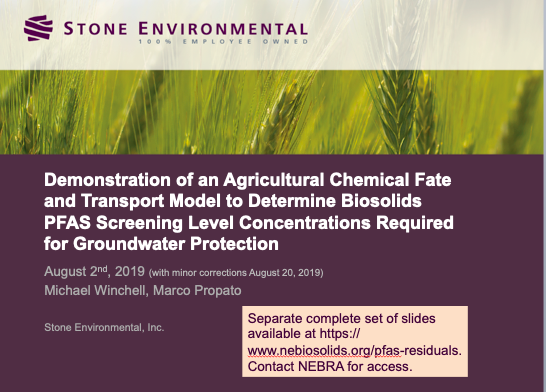 Modeling PFAS Leaching to Groundwater — NEBRA