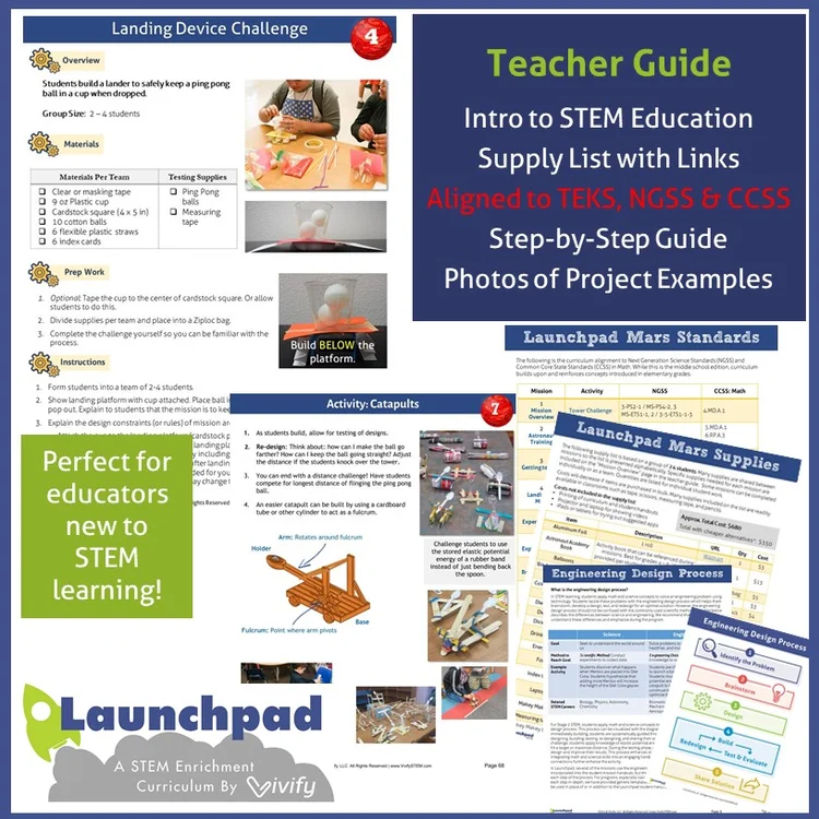 Zip Line STEM Activity - Moon and Mars Mission (Elementary) — Vivify STEM