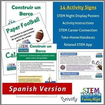Bundle: STEM Family Night Planning Guide, STEM Activity Instructions ...
