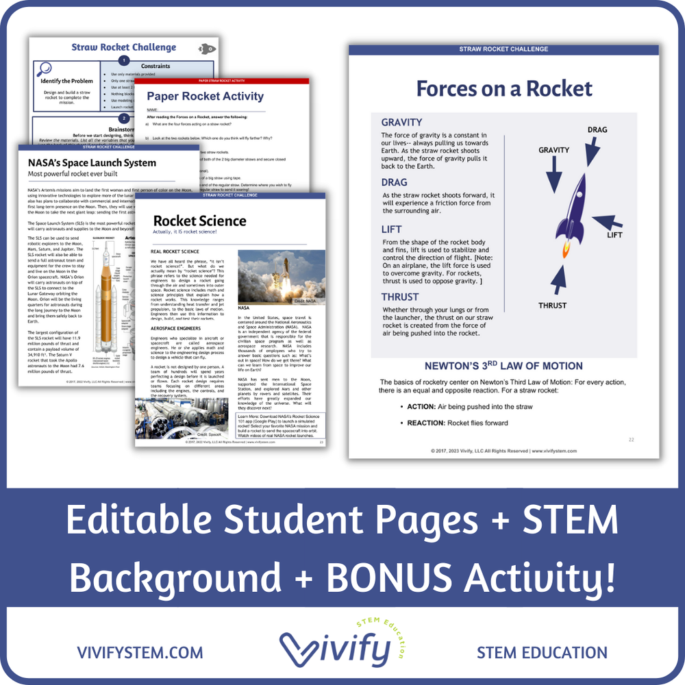 Straw Rocket STEM Challenge (Forces & Motion) — Vivify STEM