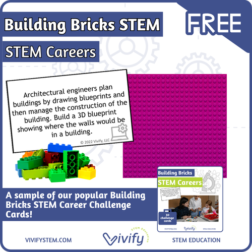 Building Bricks STEM Challenge Cards: STEM Careers FREEBIE — Vivify STEM