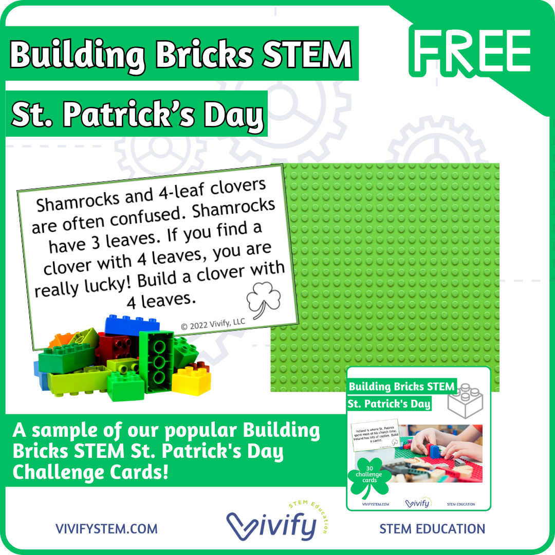 Building Bricks STEM Challenge Cards: St. Patrick's Day FREEBIE ...