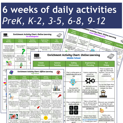 STEM Summer Activity Calendar: Fun with Math, Science, and Engineering ...