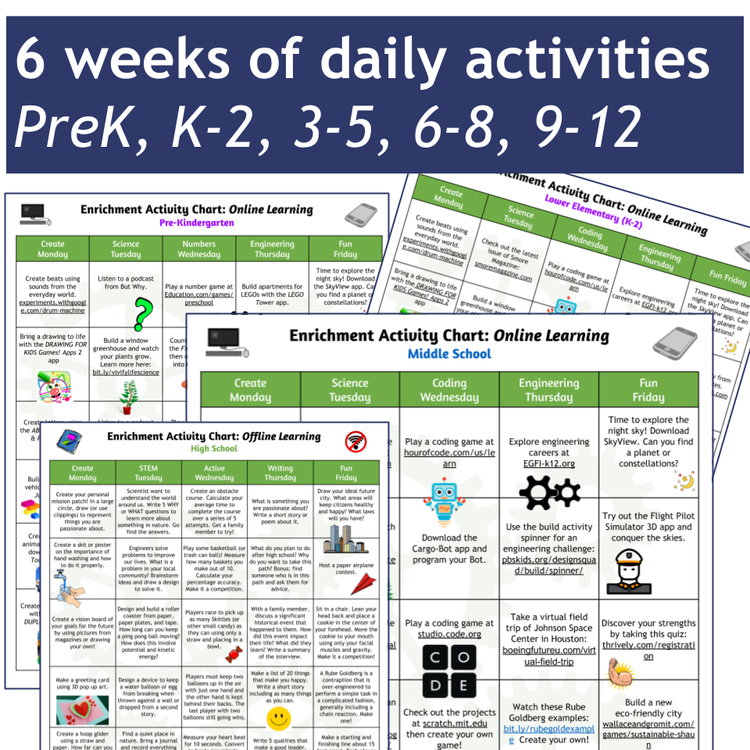 STEM Summer Activity Calendar: Fun with Math, Science, and Engineering ...