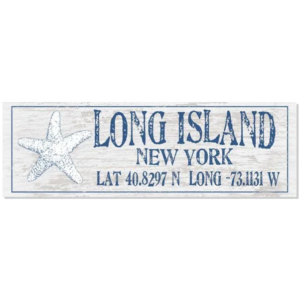 Starfish Sign with Blue Text - S363 — Paint the Town, Inc.