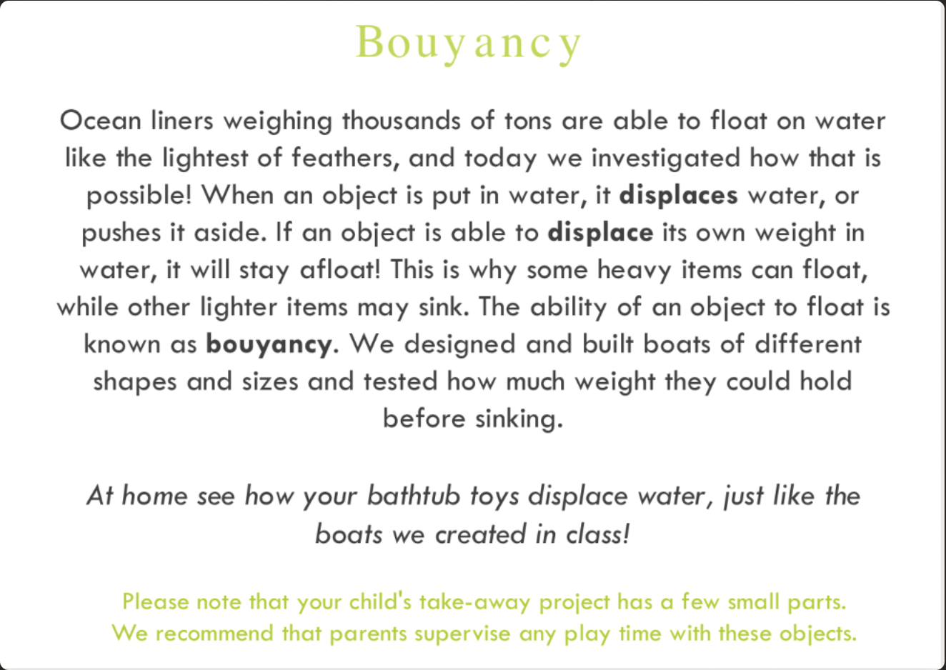 What's Inside A Boat - Investigating Buoyancy and Water Displacement ...