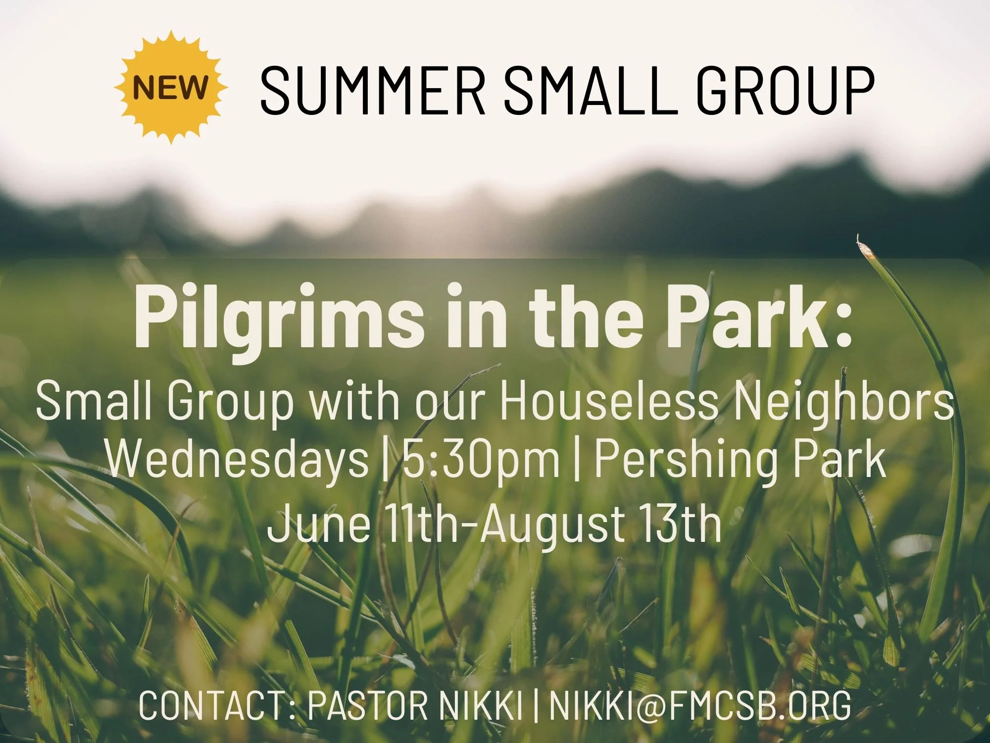 Pilgrims in the Park: Small Group with our Houseless Neighbors — Free Methodist Church of Santa ...