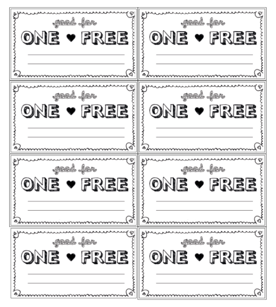 Love Coupons - Free Downloadable Sheet — Transformed Spaces