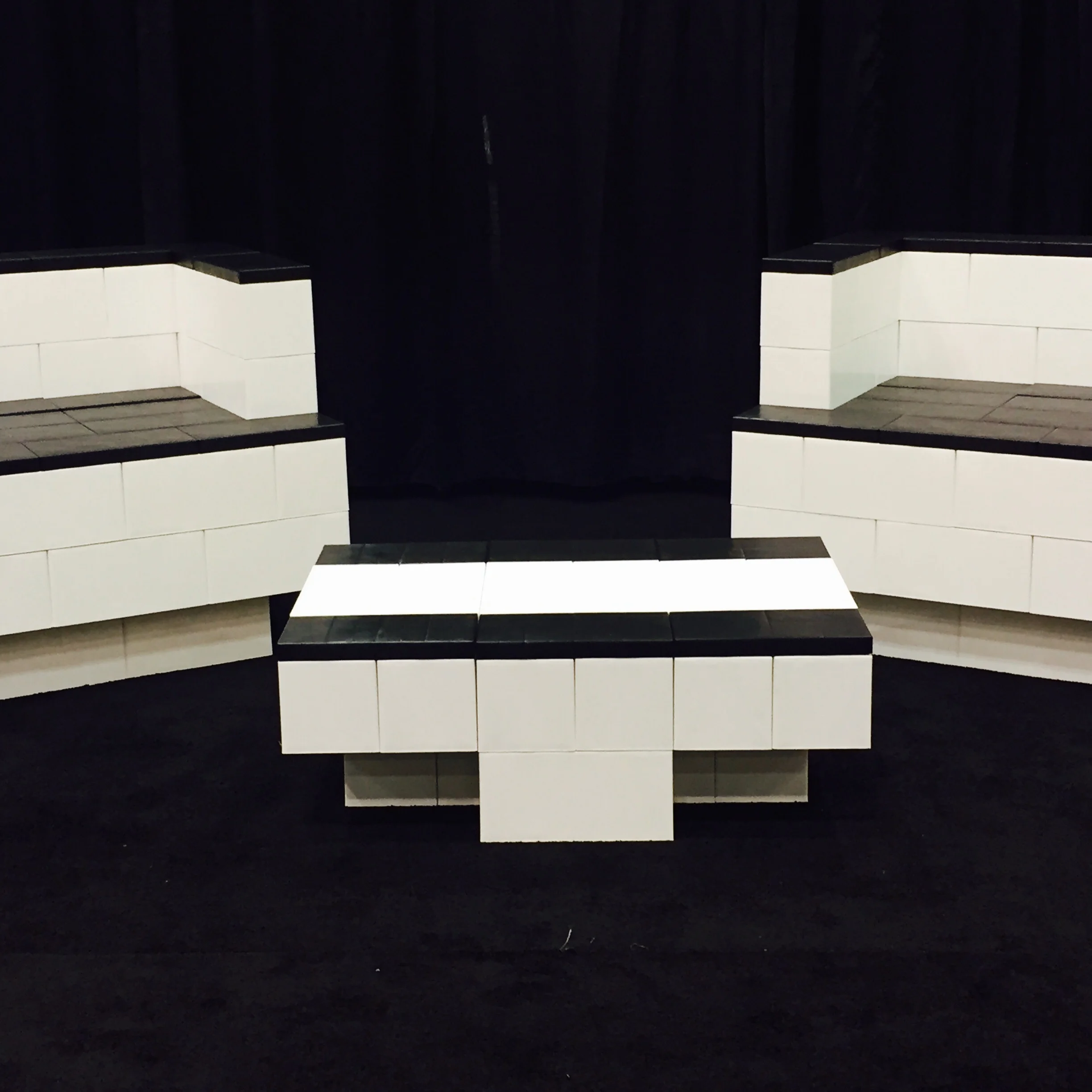 Modern interlocking block furniture. Modular furniture construction ...