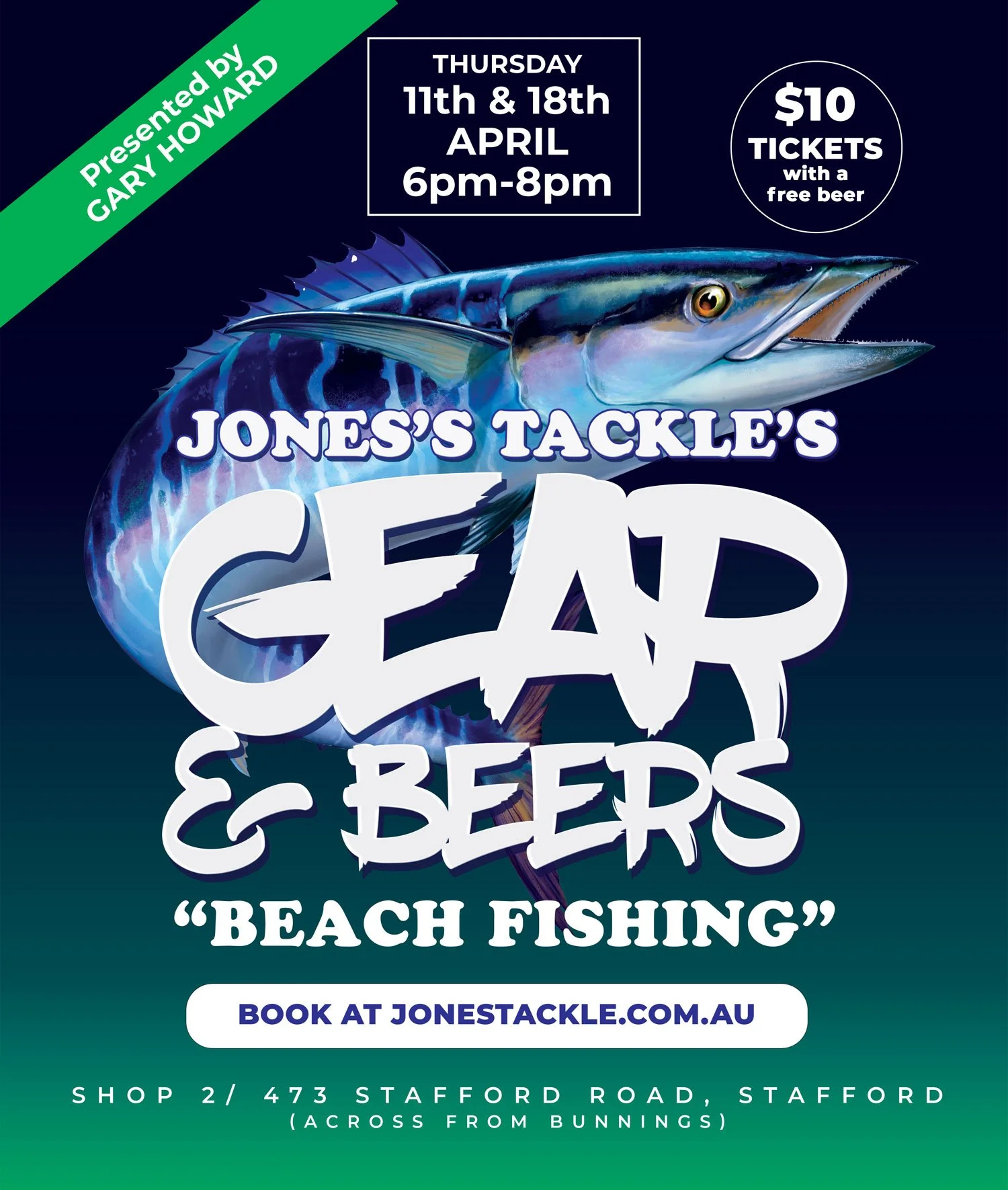 Gear & Beers “Beach Fishing" with Gary Howard 11th & 18th April — Jones ...