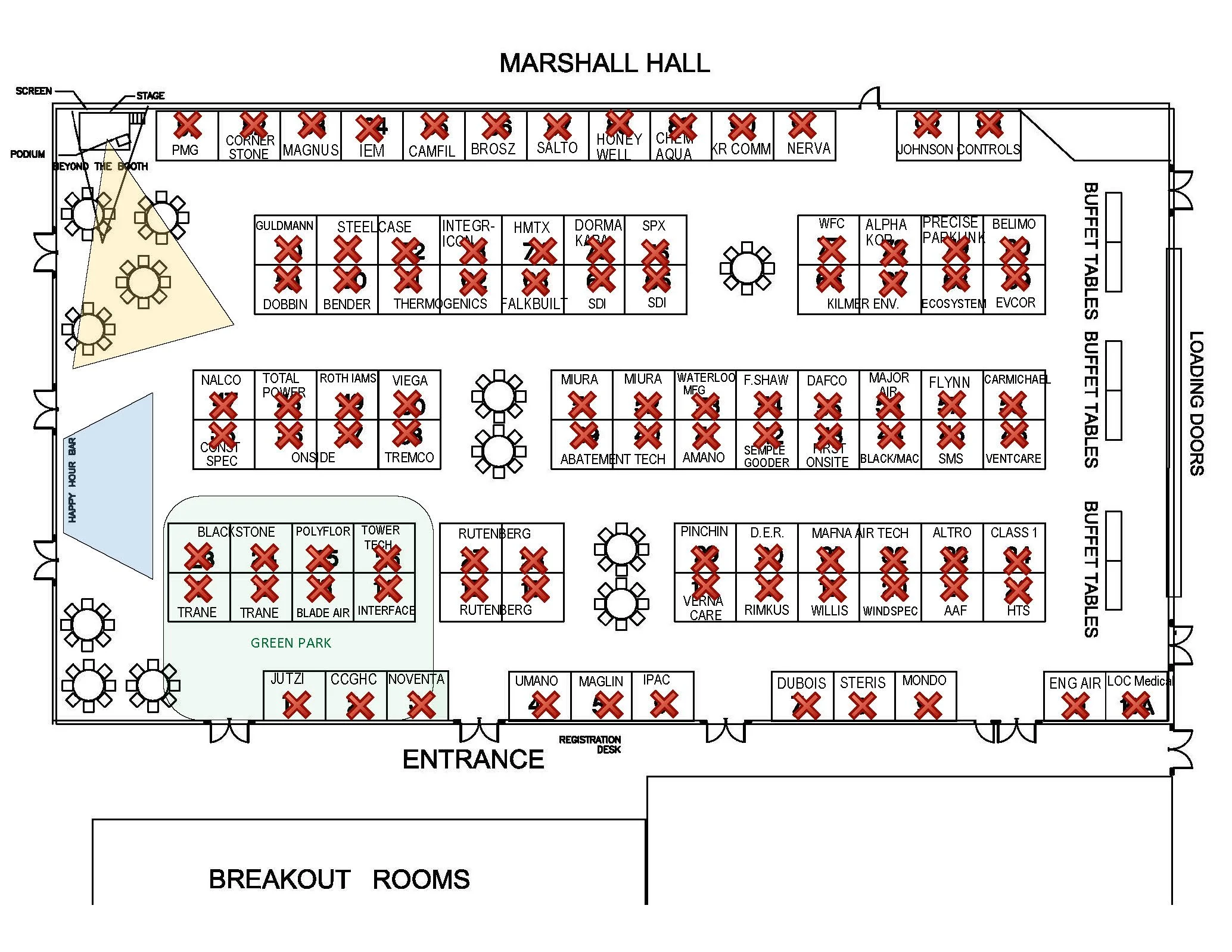 Booth Layout — 2025 CHES Ontario Conference
