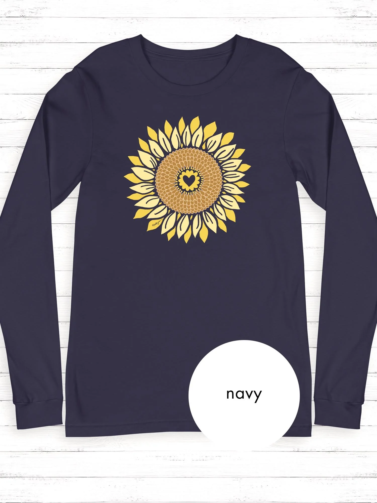 KD Spain — Sunflowers In My Heart Bold Graphic Long Sleeve Tshirt