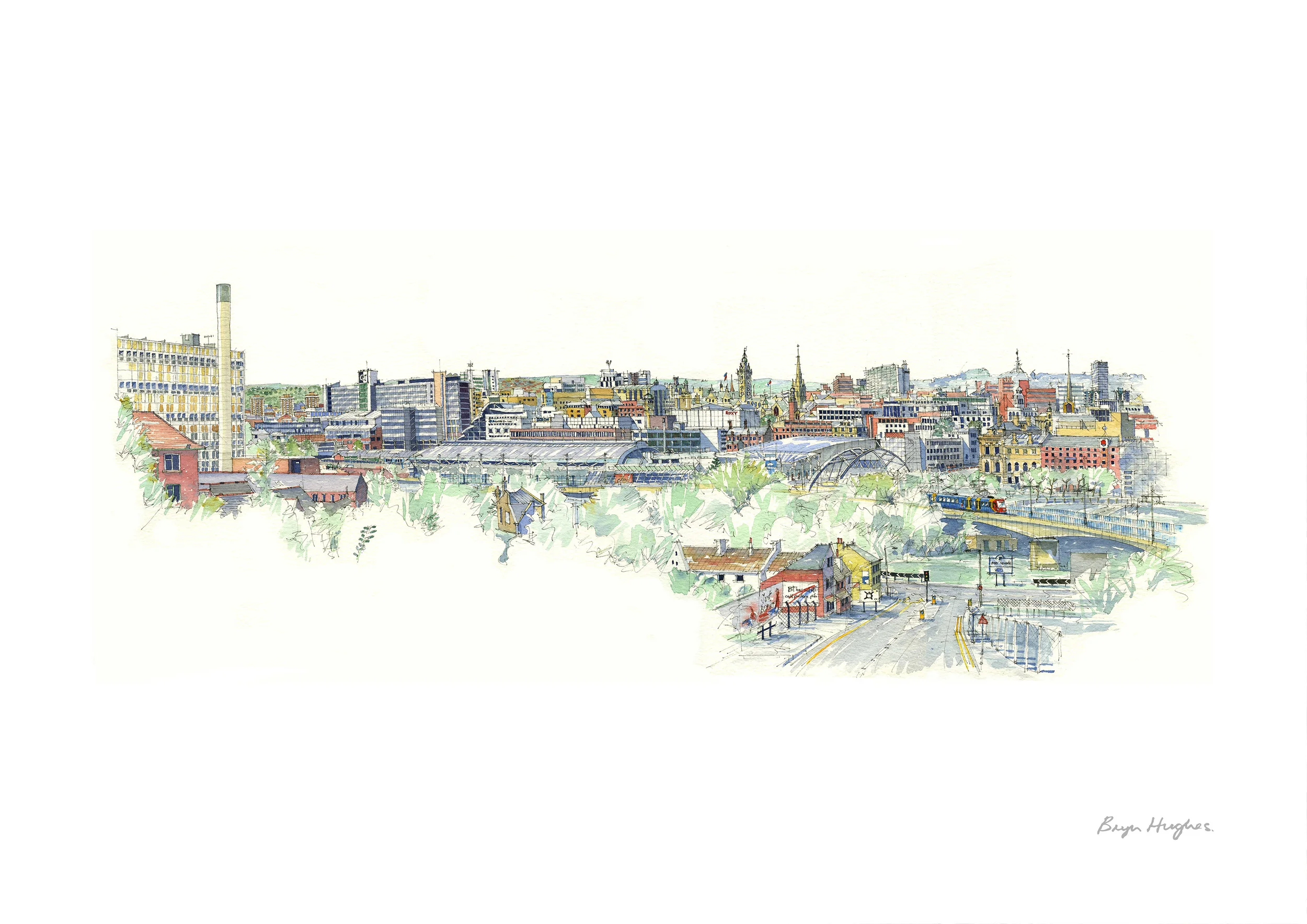 Sheffield Skyline 01 — Bryn Hughes, Award Winning Sheffield Artist ...