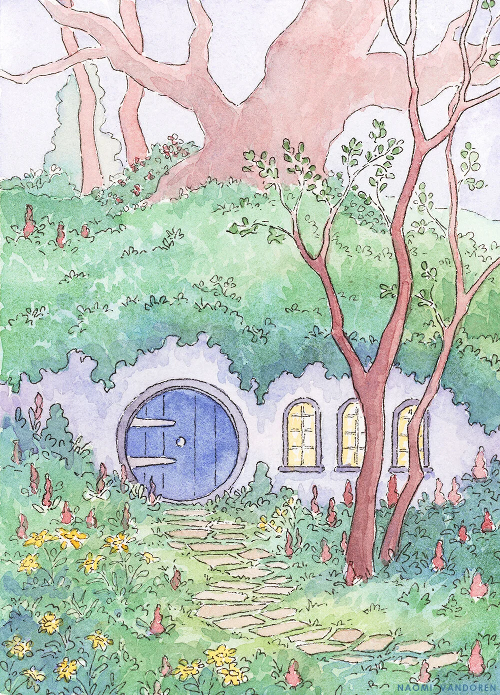 Watercolor Original Artwork Tolkien Tribute Painting etna.com.pe