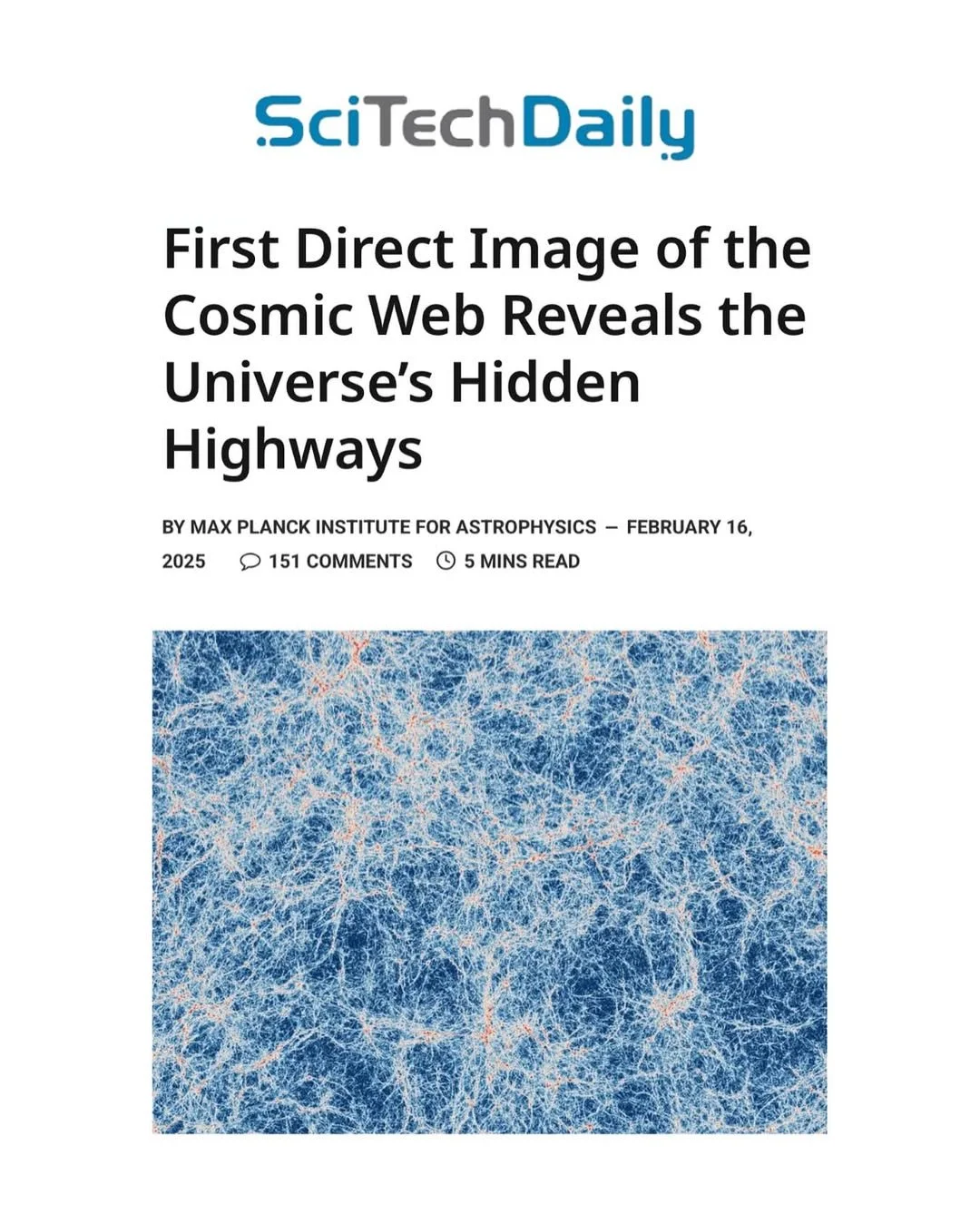 First Direct Image of the Cosmic Web Reveals the Universe's Hidden ...