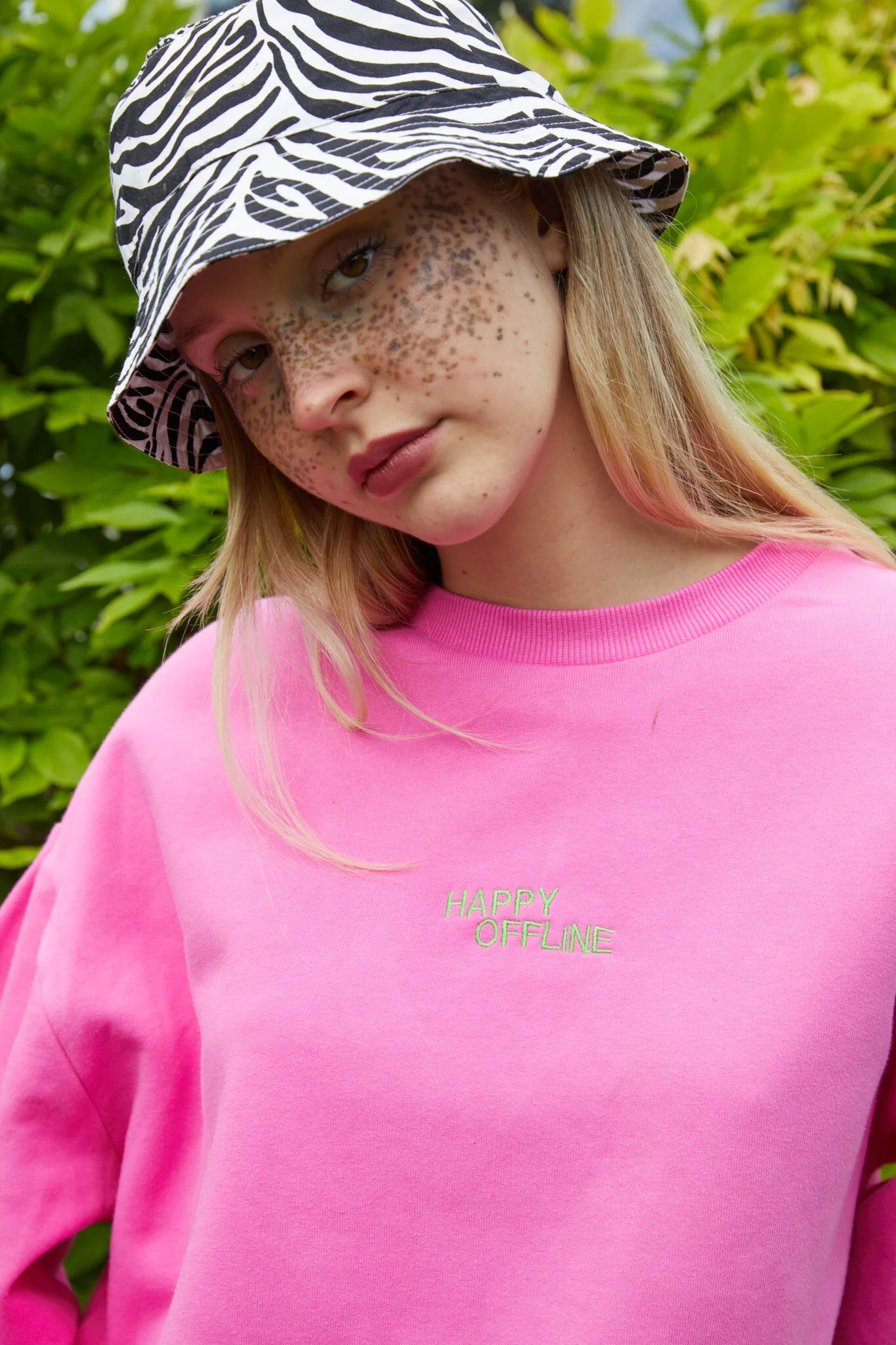 Black and white zebra print bucket hat - Quillattire