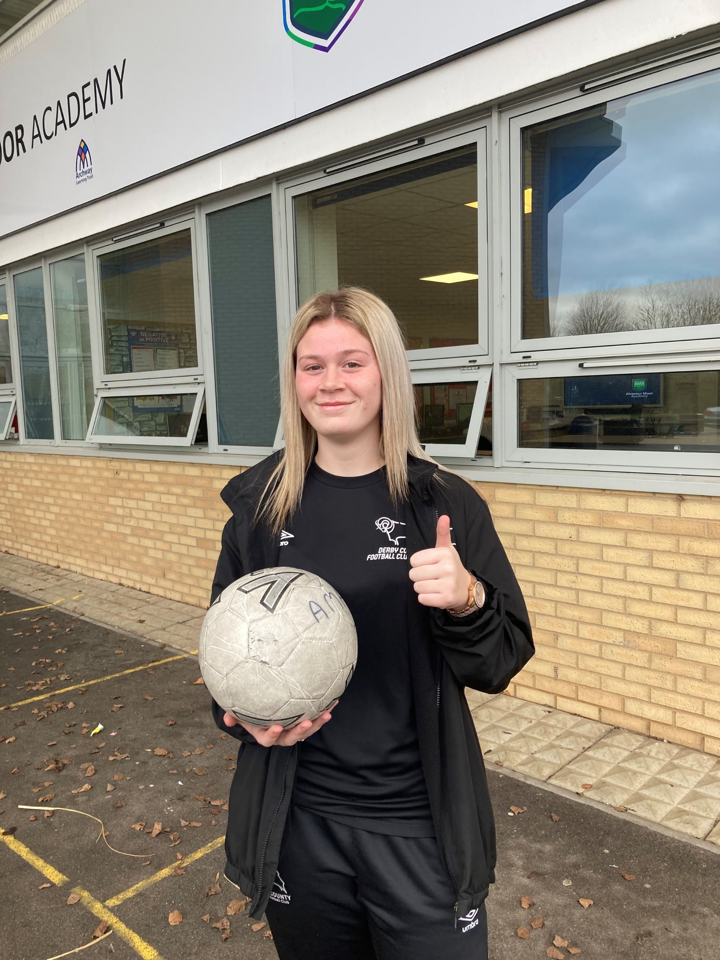 Alvaston Moor School's Leah shows the boys how it’s done after being ...