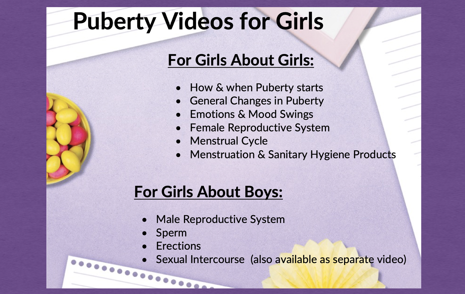 Puberty Resources Real Talk
