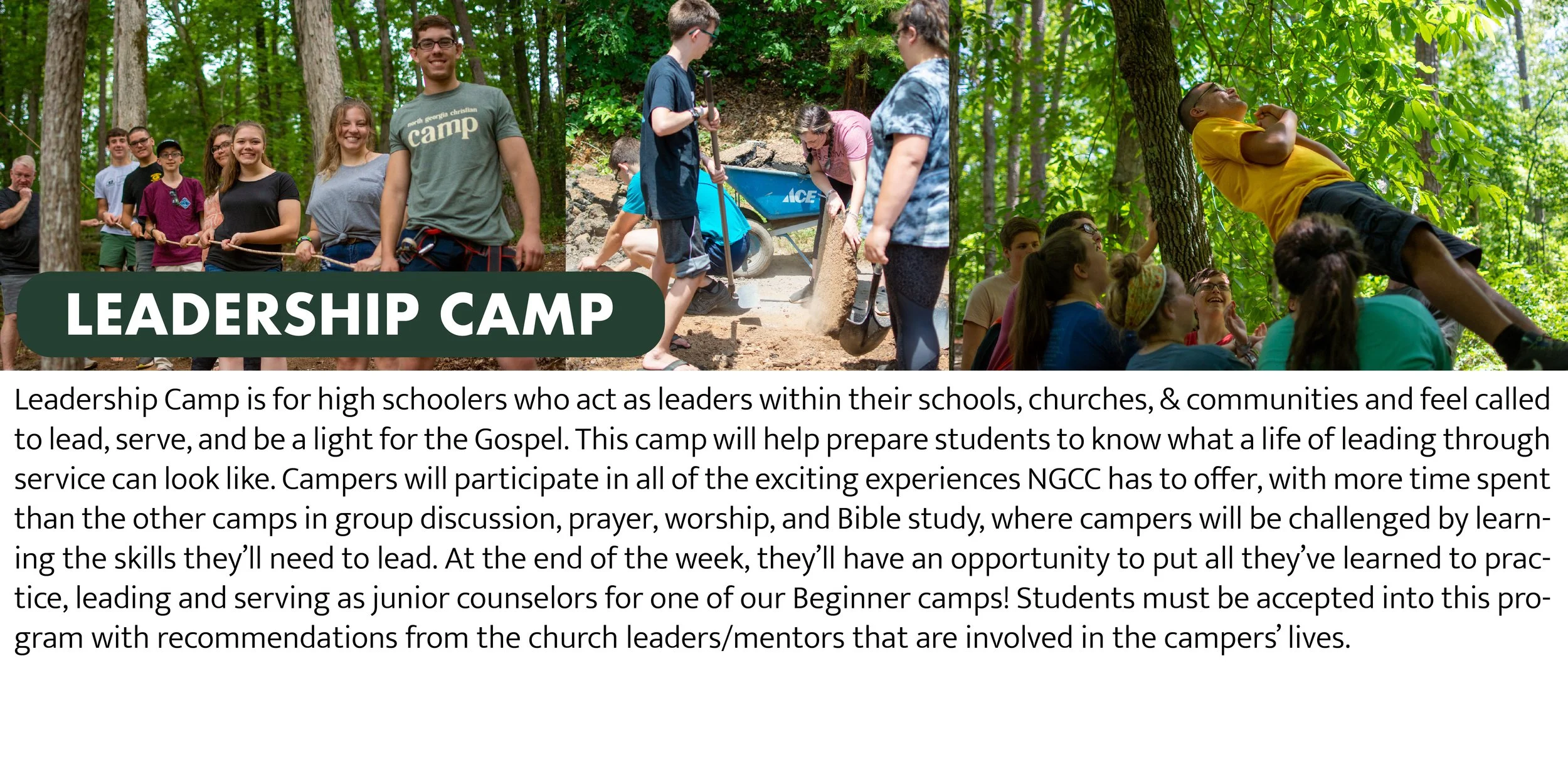 summer camp — NORTH GEORGIA CHRISTIAN CAMP