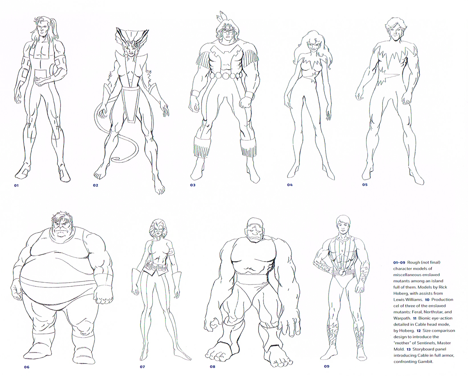 X MEN Model Sheets — Art & Animation