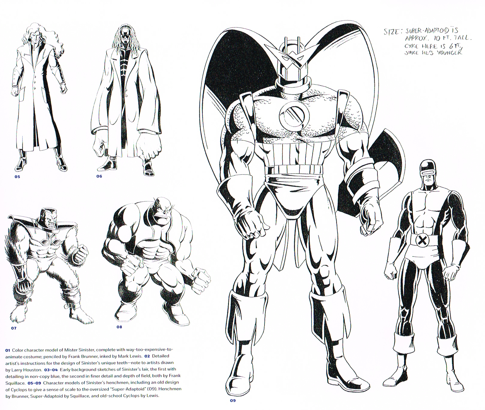 X MEN Model Sheets — Art & Animation