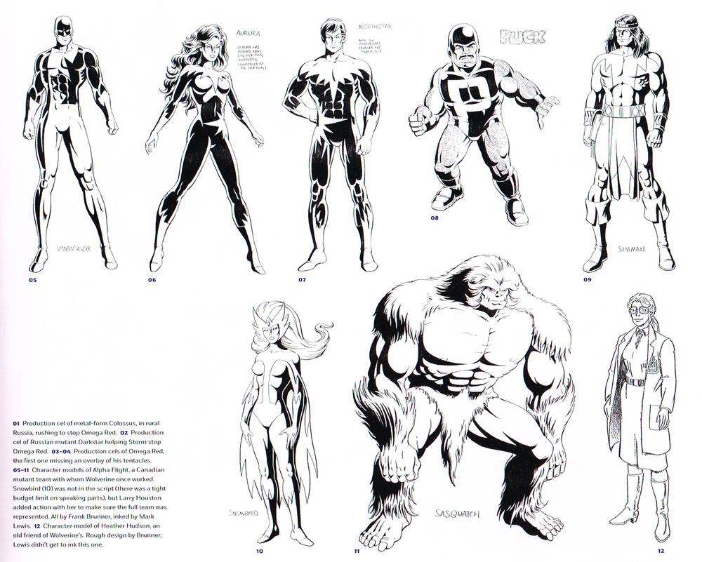 X MEN Model Sheets — Art & Animation