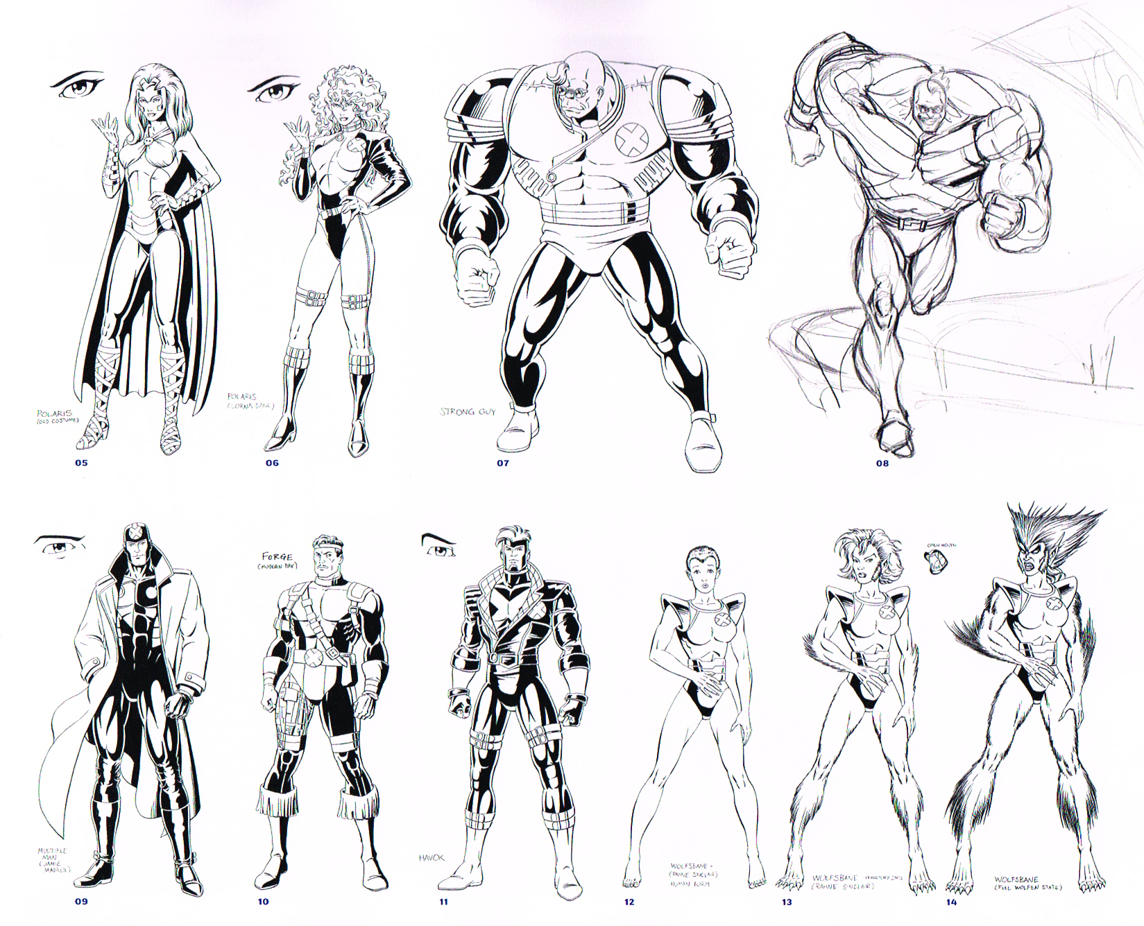 X MEN Model Sheets — Art & Animation
