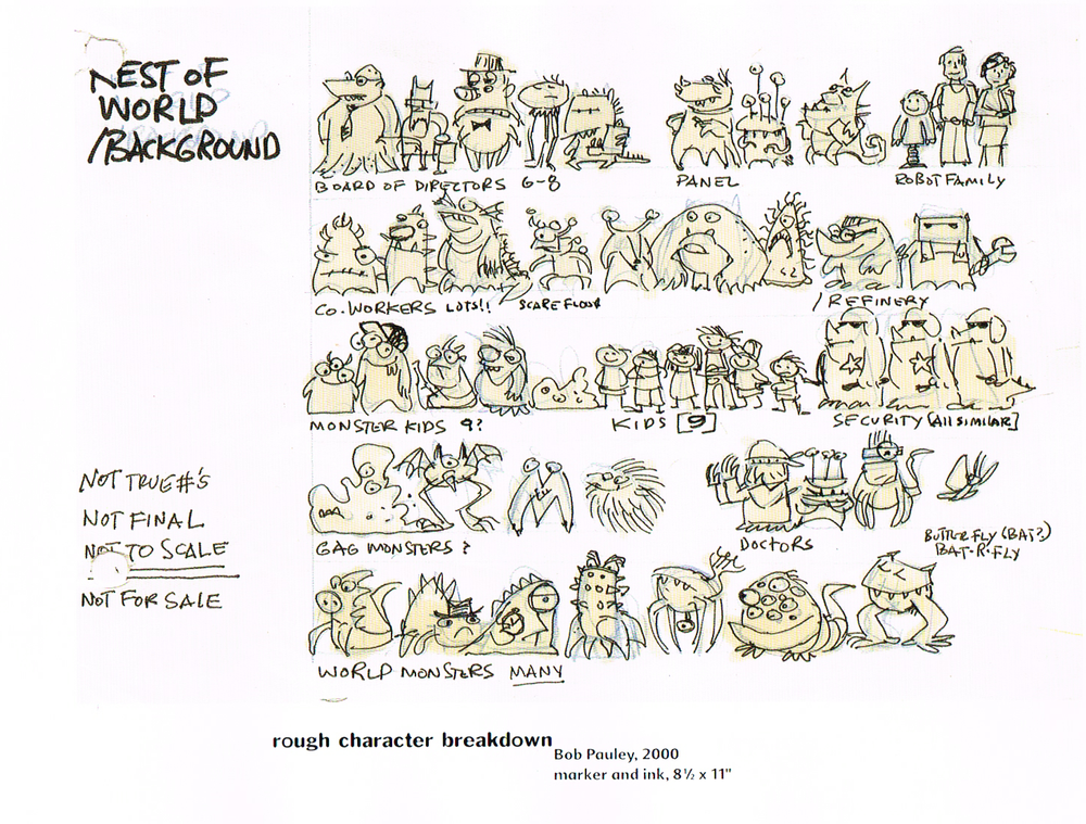 Monsters, Inc Monster Line up — Alex Escobar | Art & Animation