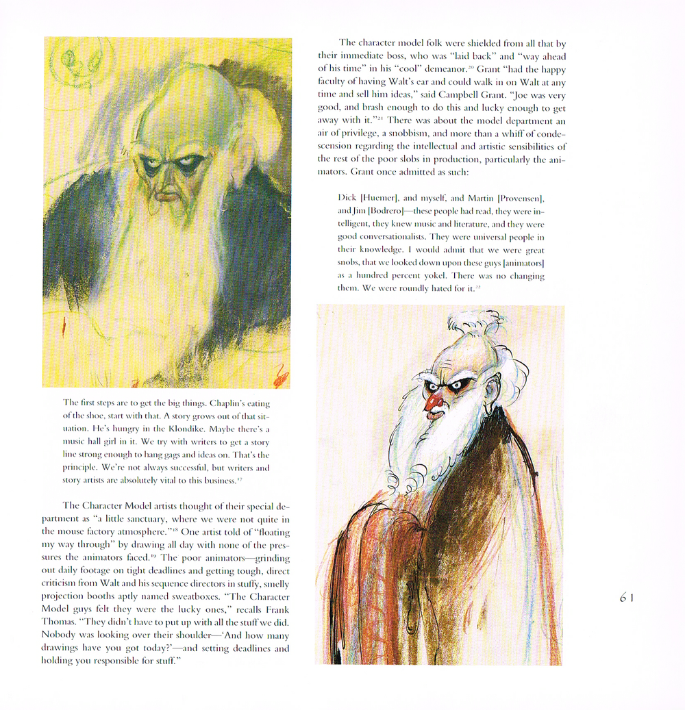 Joe Grant and the Character Model Department — Art & Animation