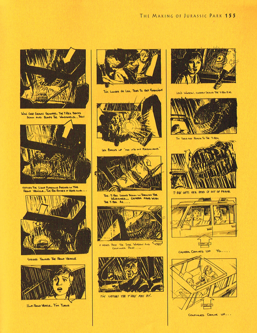 Jurassic Park Storyboards, Main Road Attack — Art & Animation