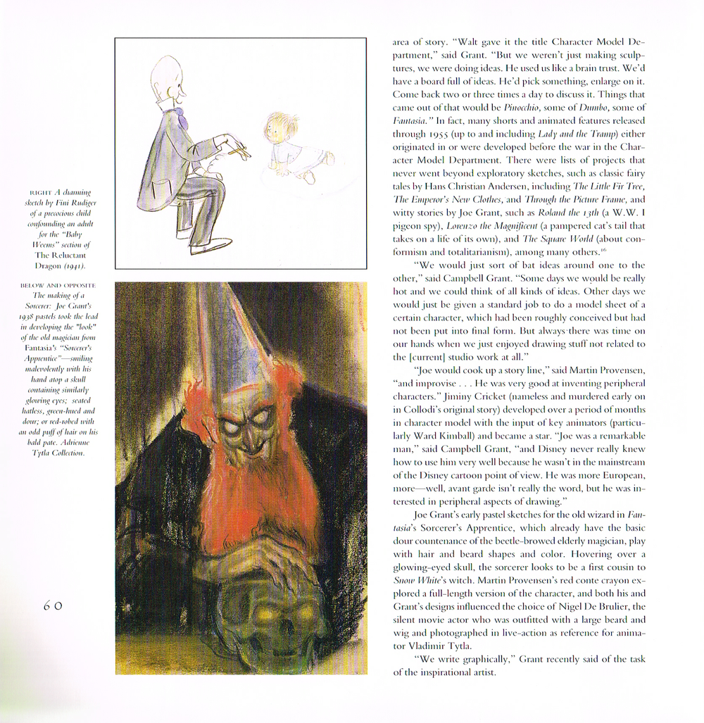 Joe Grant and the Character Model Department — Art & Animation