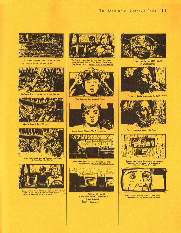 Jurassic Park Storyboards, Main Road Attack — Art & Animation