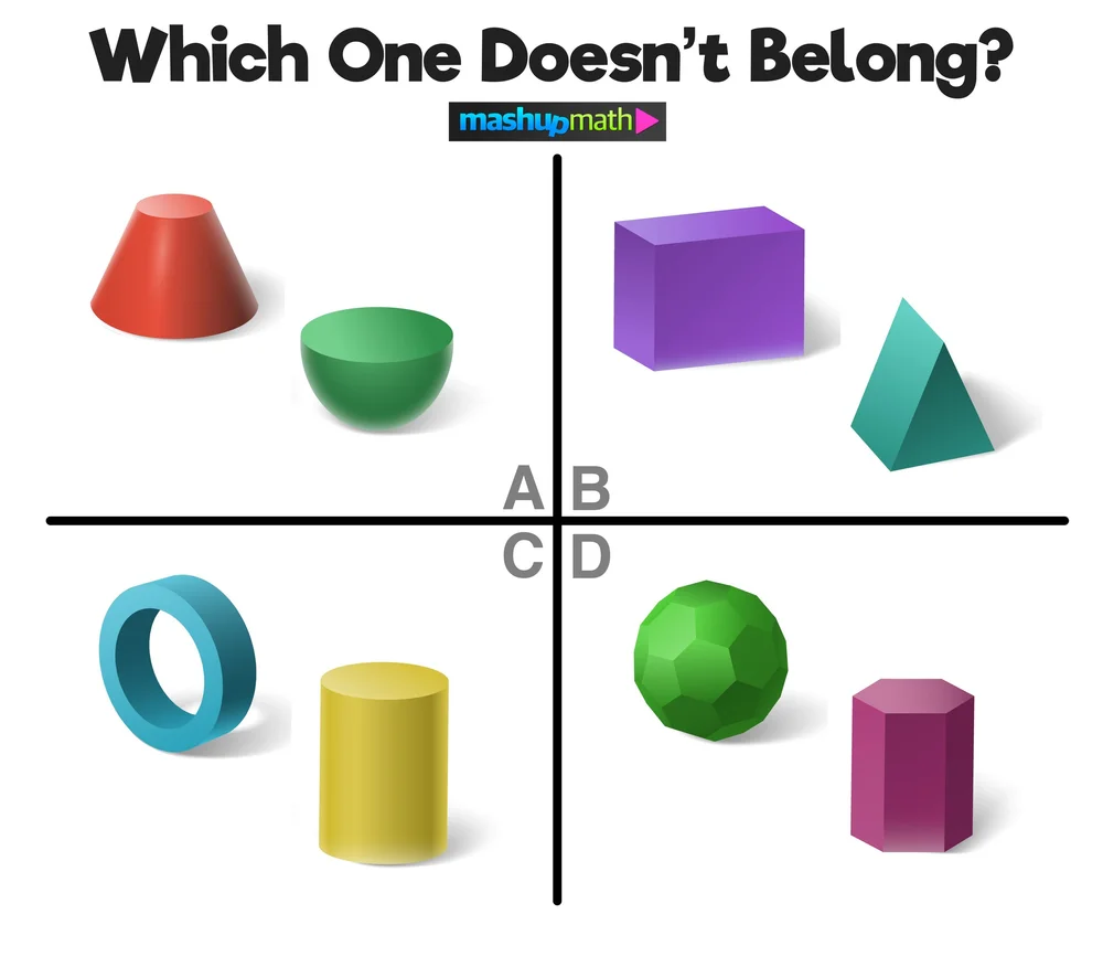 Which One Doesn't Belong? Free Math Activities for Grades 1-8 — Mashup Math