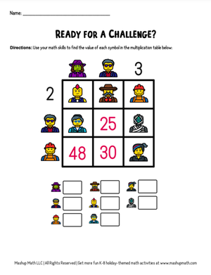 Free Multiplication Table Worksheets for Grades 3-5 — Mashup Math