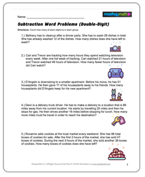Free 2nd Grade Math Worksheets—Printable w/ Answers — Mashup Math