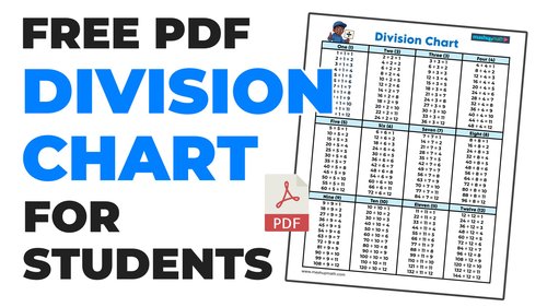 Free Division Chart —Printable PDF — Mashup Math