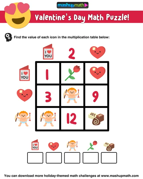Your Kids Will Love These Valentine's Day Math Puzzles — Mashup Math