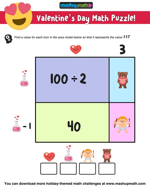 Your Kids Will Love These Valentine's Day Math Puzzles — Mashup Math