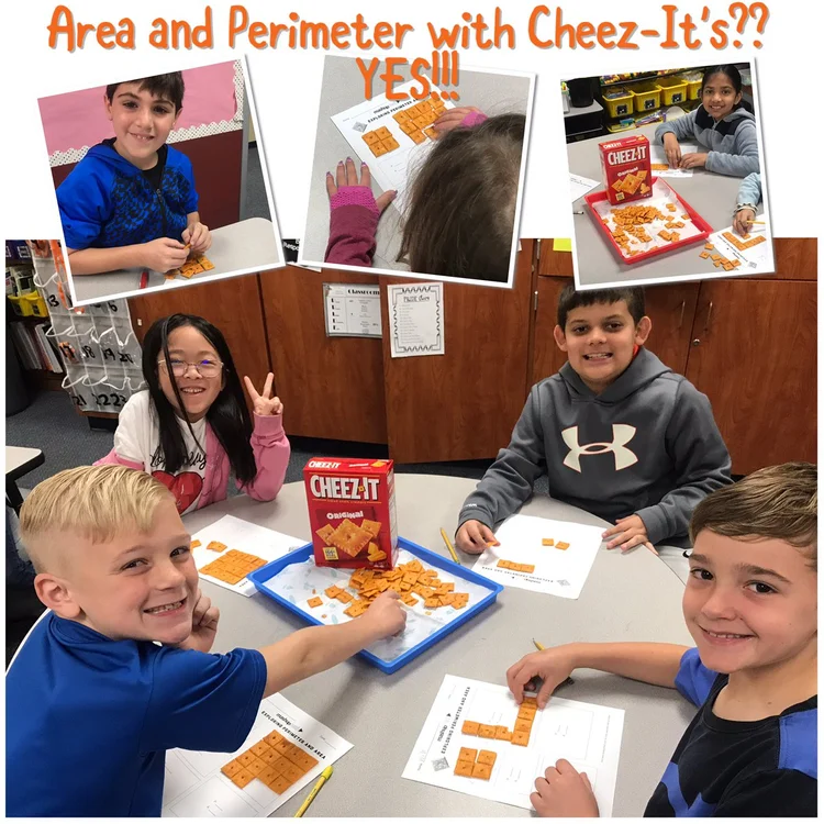 Using Cheez Its to Teach Kids Area and Perimeter — Mashup Math