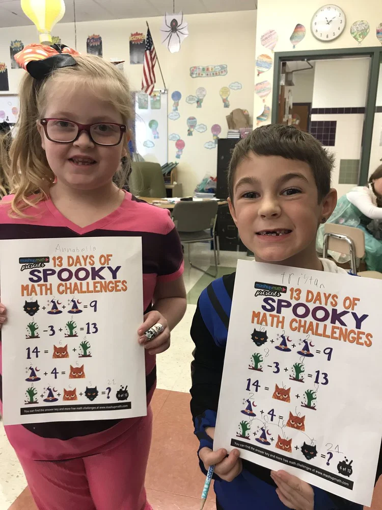 Halloween Math: 13 Days of Spooky Math Challenges for Grades 1-8 ...