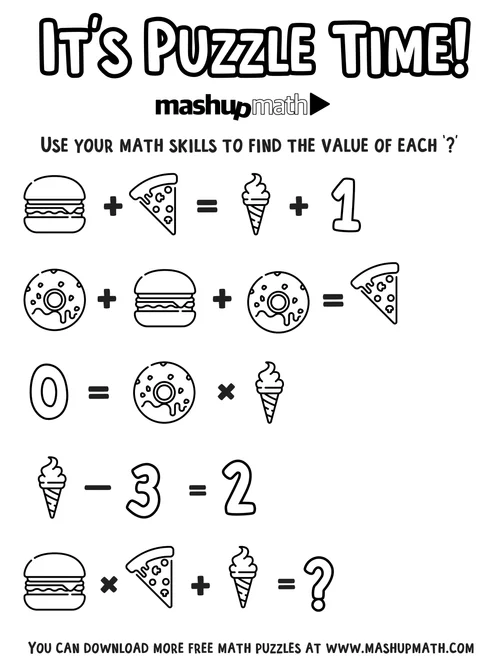Free Math Coloring Worksheets for 5th and 6th Grade — Mashup Math